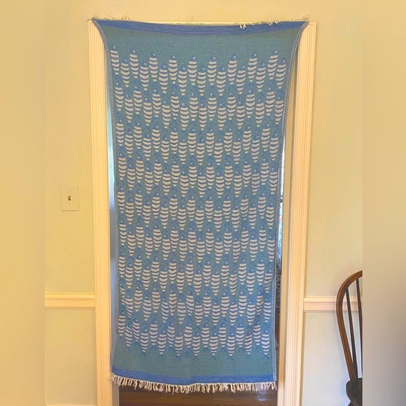 Anthropologie | Bath | Jacquard Loom Weave Fish Textile Muslin Soft ...